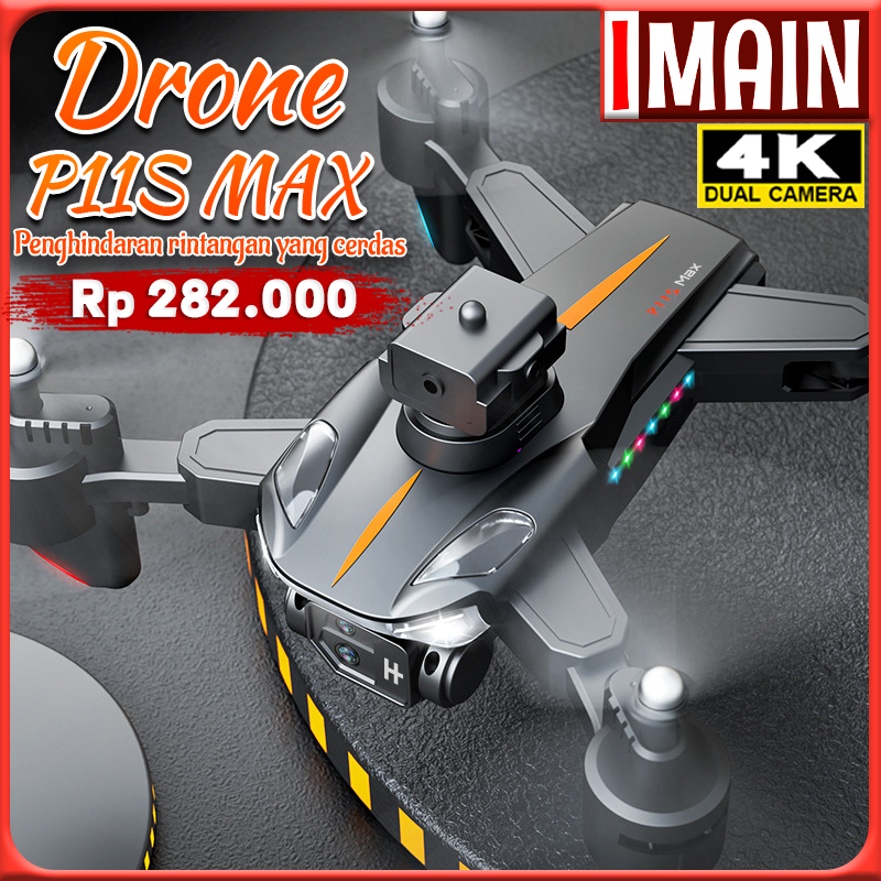 Jual 𝒊𝑴𝒂𝒊𝒏 Drone P11S MAX Dual HD Camera Shoot Original Indoor Outdoor ...