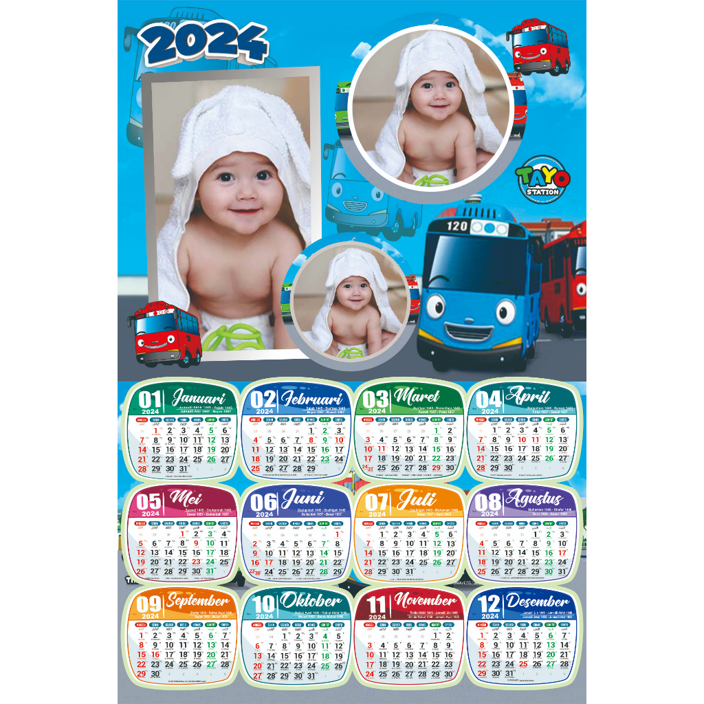 Jual Kalender Karakter 2024 Custom Foto Kalender Foto Kalender Custom ...
