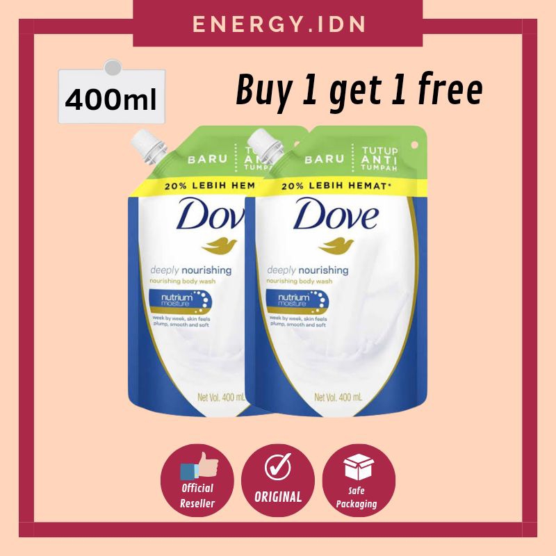 Jual BUY 1 GET 1 Dove Body Wash Twinpack (2x400ml) Deeply Nourishing ...
