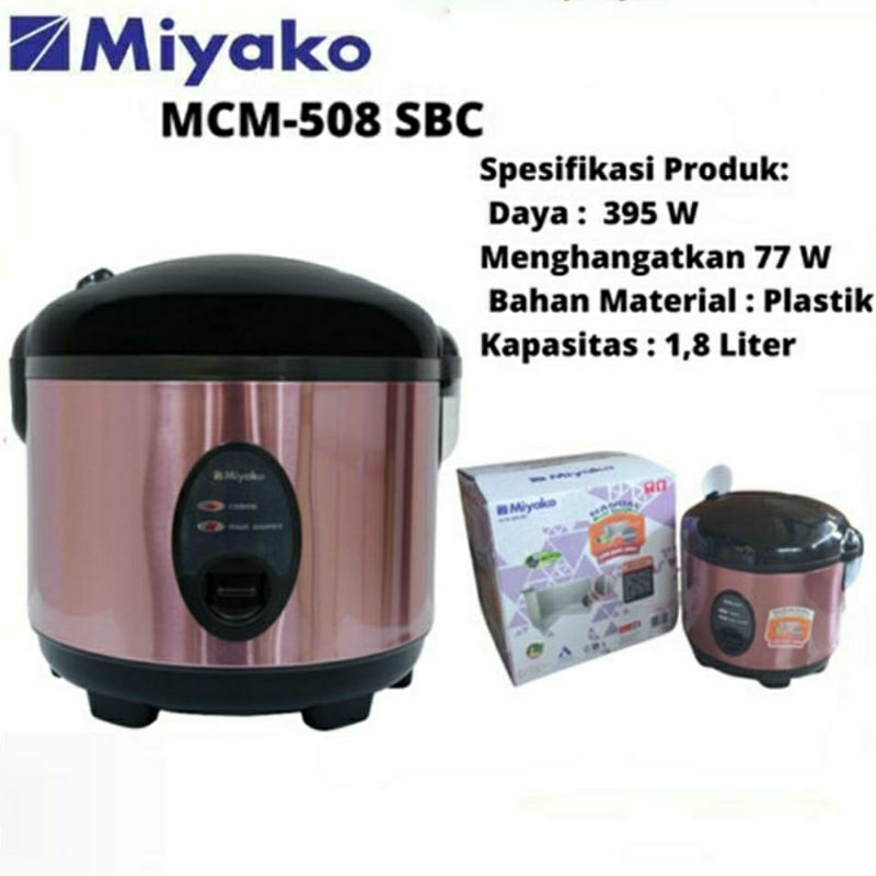 Jual Rice Cooker Miyako 508 SBC Magicom 3 in 1Miyako MCM 508 SBC 1.8 L ...