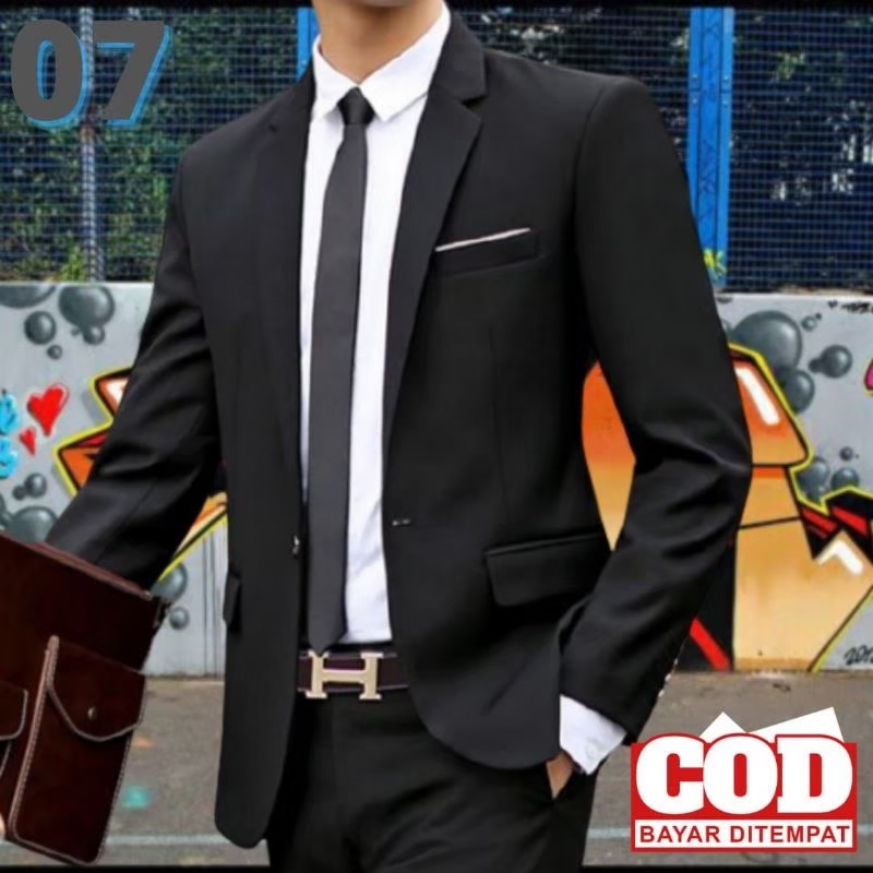 Jual MENTARI_BUSANA77 (COD) - Jas Kerja Pria / Jas Model Korean Style ...