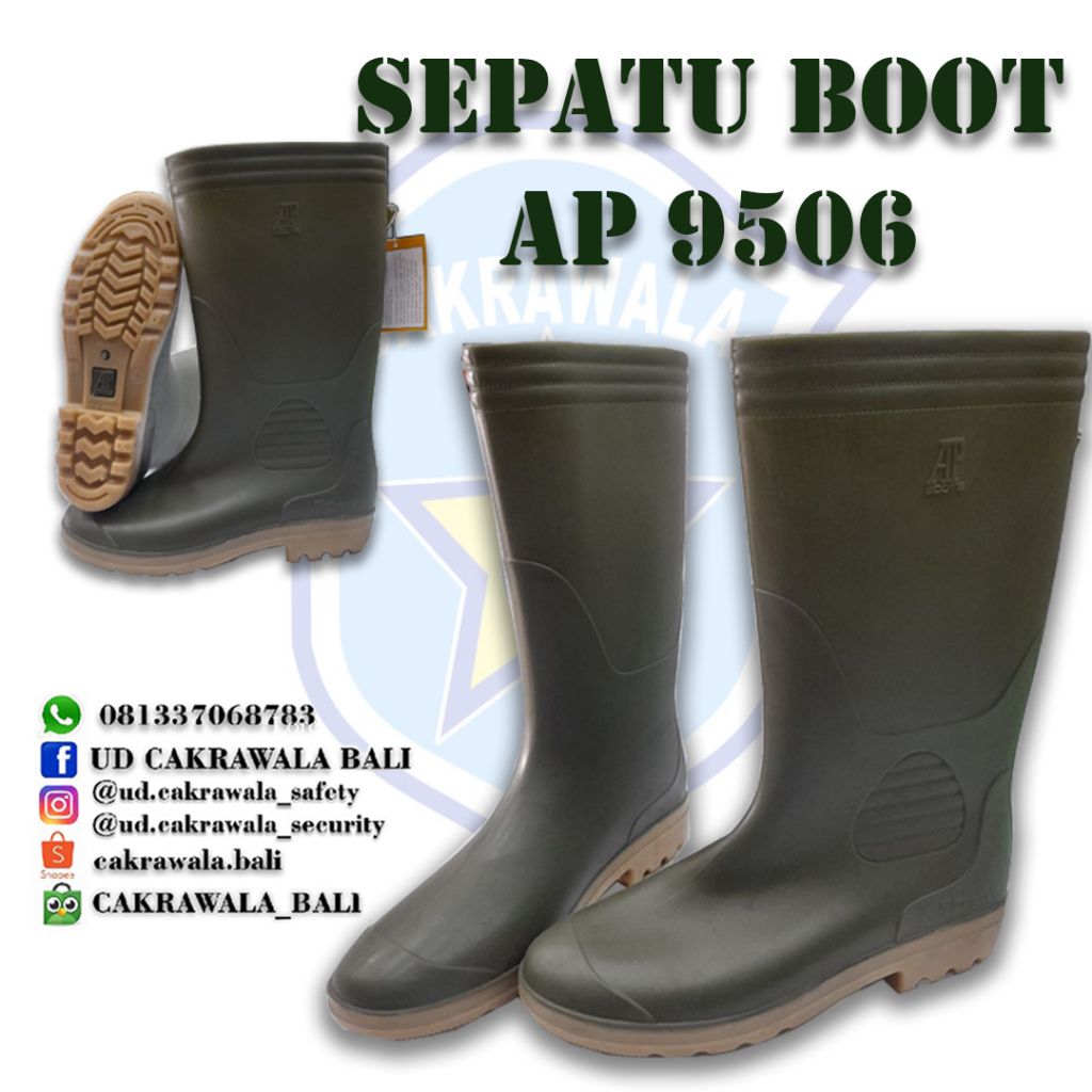 Jual Sepatu Boot Karet AP 9506 - Hijau | Shopee Indonesia