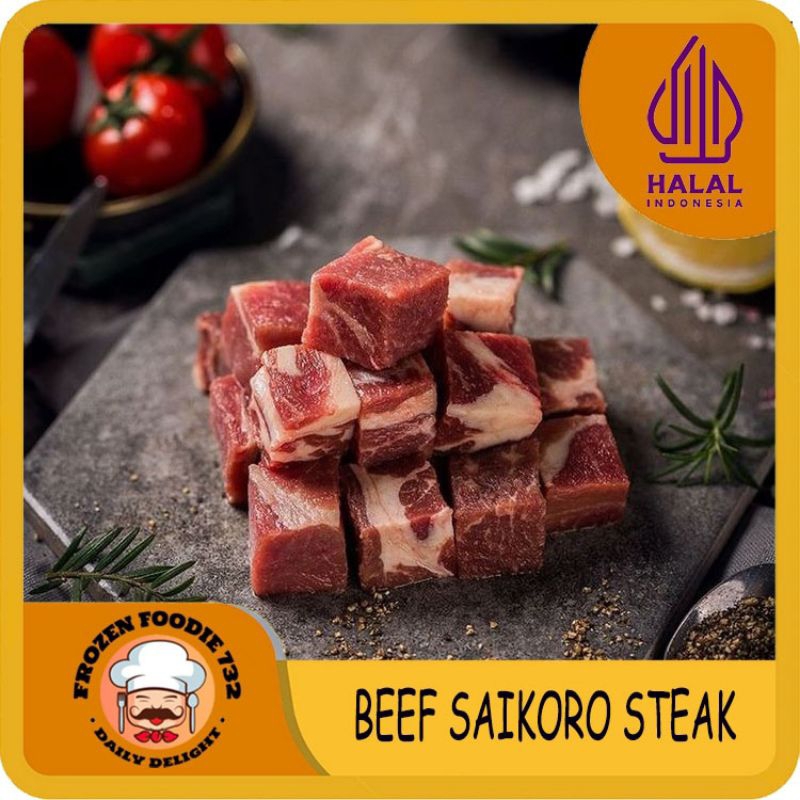 Jual Beef Saikoro Steak Australia 500gram / Daging Sapi Bentuk dadu ...