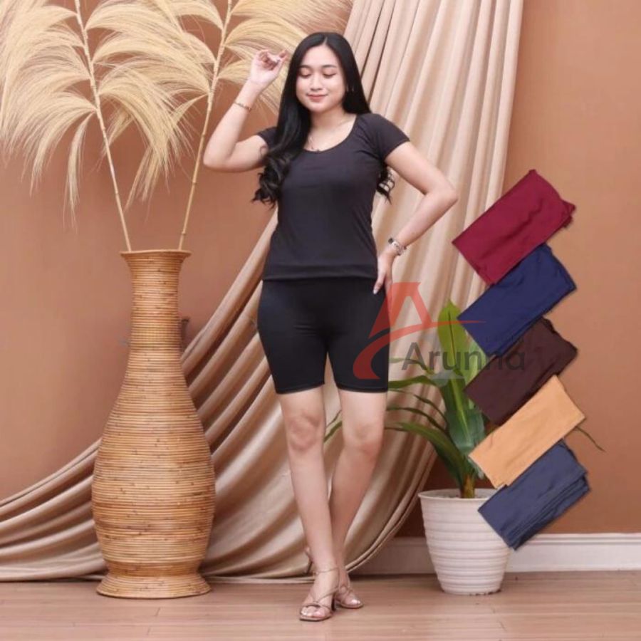 Jual Celana strech wanita legging cewek Strit Short pant Premium | Shopee Indonesia