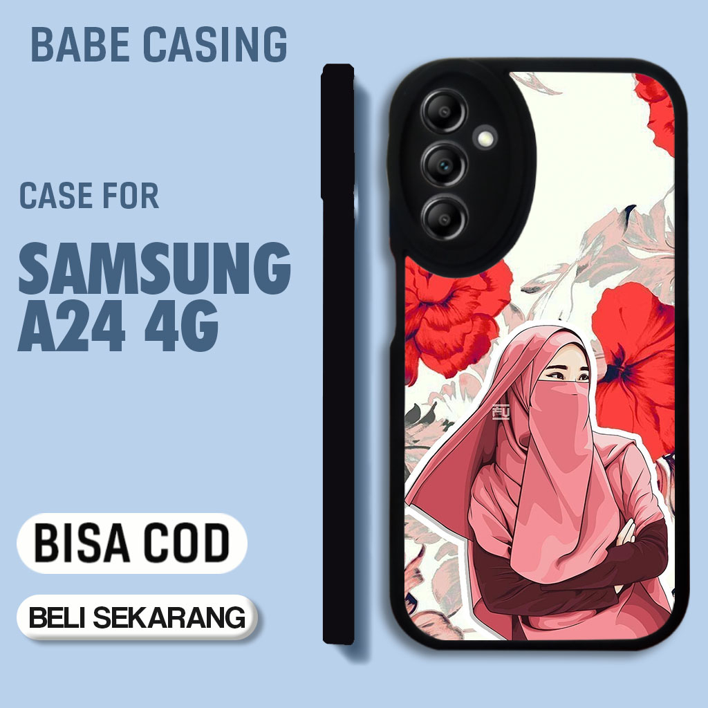 Jual case hp samsung a24 terbaru aesthetic hijaber hijab kartun art ...