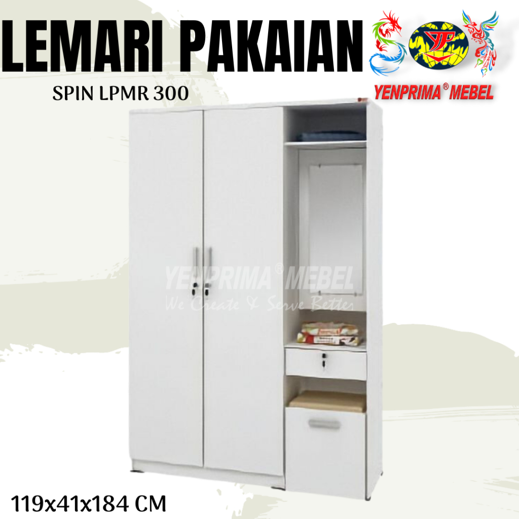 Jual Activ Lemari Pakaian Minimalis / Wardrobe Meja Rias / Spin Lpmr ...