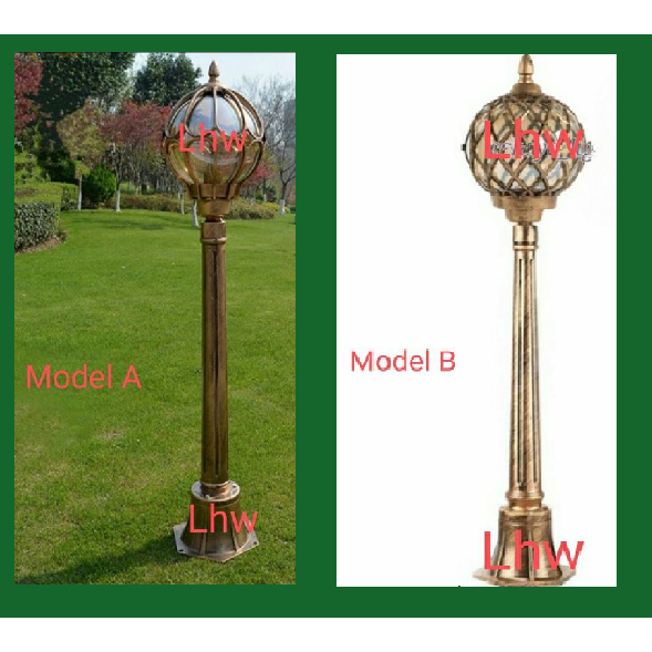 Jual Lampu hias tiang taman bola klasik outdoor indoor deko taman,cafe ...