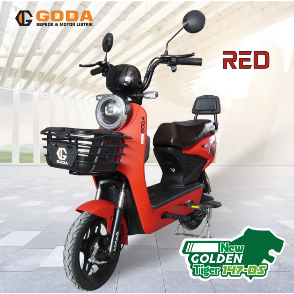 Jual GODA Sepeda Listrik 147 DS Golden Tiger Moped Electric Bike 500 ...