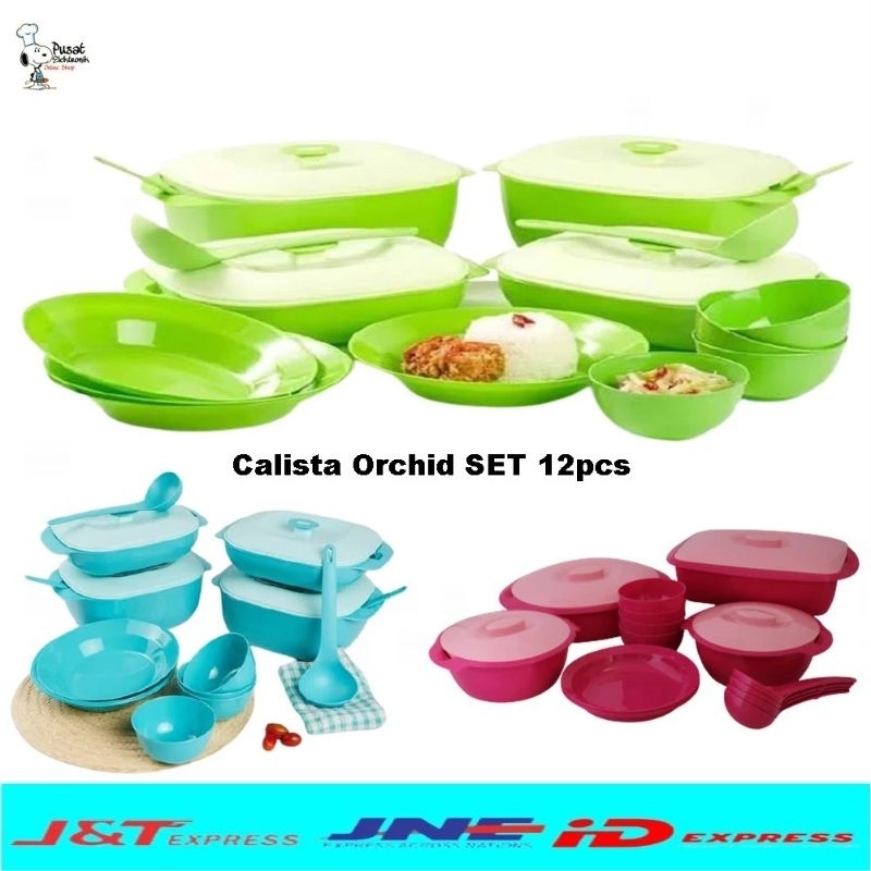 Jual Calista Orchid Set 12pc Prasmanan Set BPA FREE Tempat Penyimpanan ...