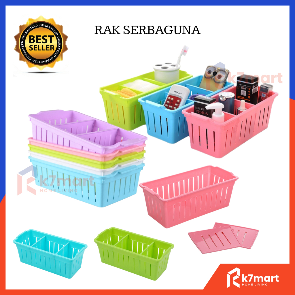 Jual K7MART RAK PLASTIK SERBAGUNA PARTISI SEKAT / RAK MULTIFUNGSI / RAK ...