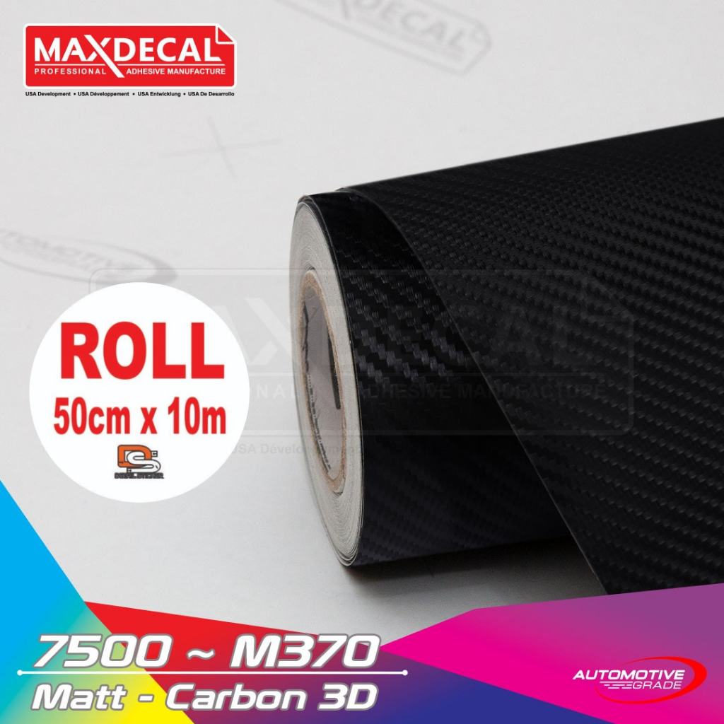 Jual ROLL Sticker Skotlet Carbon 3D Maxdecal Max Decal 7500 M370 ROLL ...