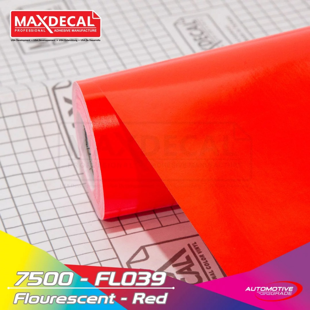 Jual Sticker Maxdecal 7500 FL039 Red Flourescent Merah Stabilo | Shopee ...
