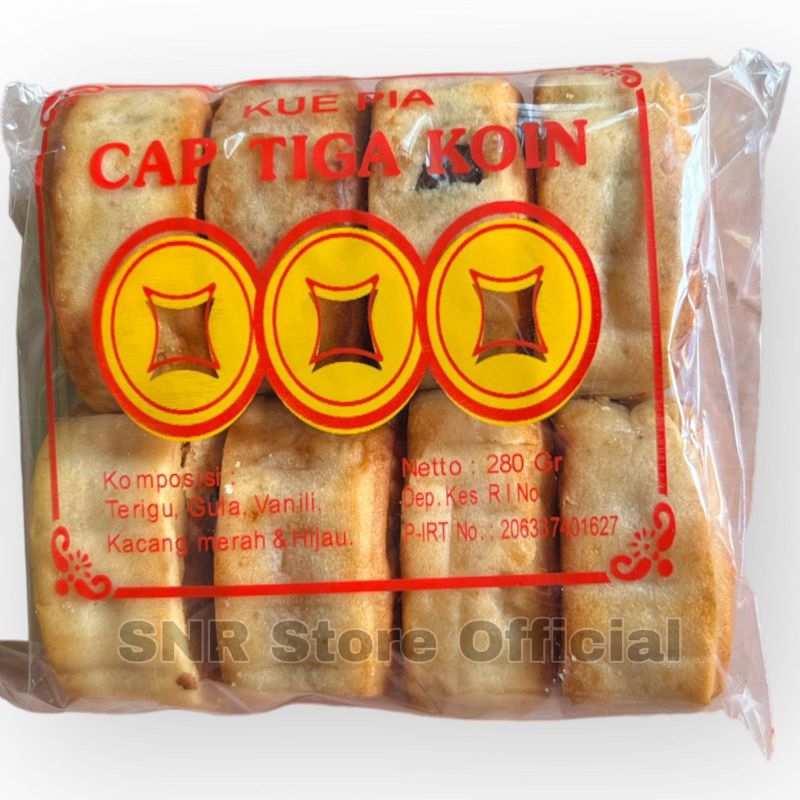 Jual Kue Pia Cap Tiga Koin Rasa Kacang Merah dan Kacang Hijau Kue ...