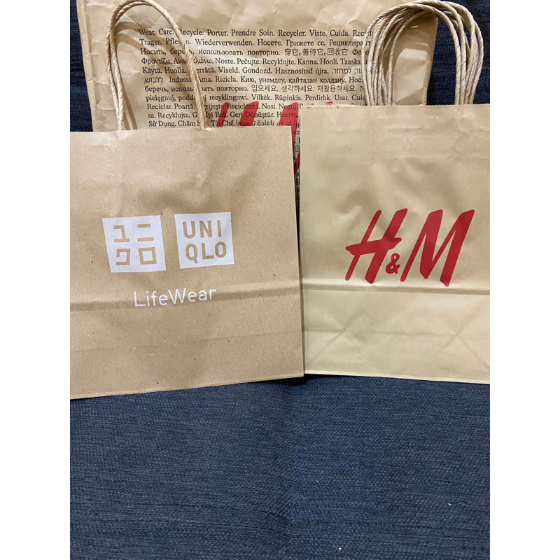 Jual PAPERBAG HnM UNIQLO H&M ORIGINAL STORE / kantong kertas hnm uniqlo ...