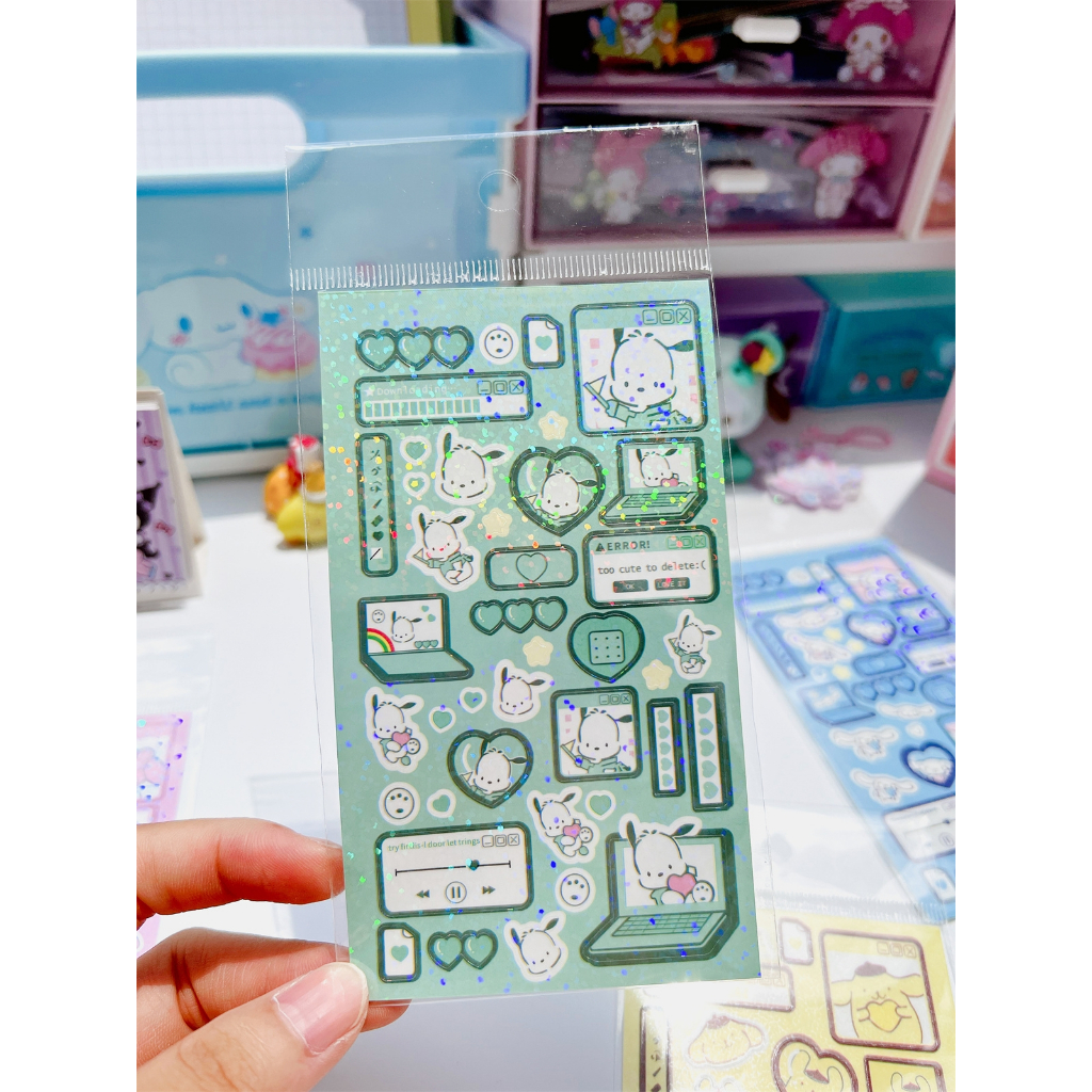 Jual COD Sticker MOMO Motif Kartun hellokitty Kuromi melody/Sticker ...