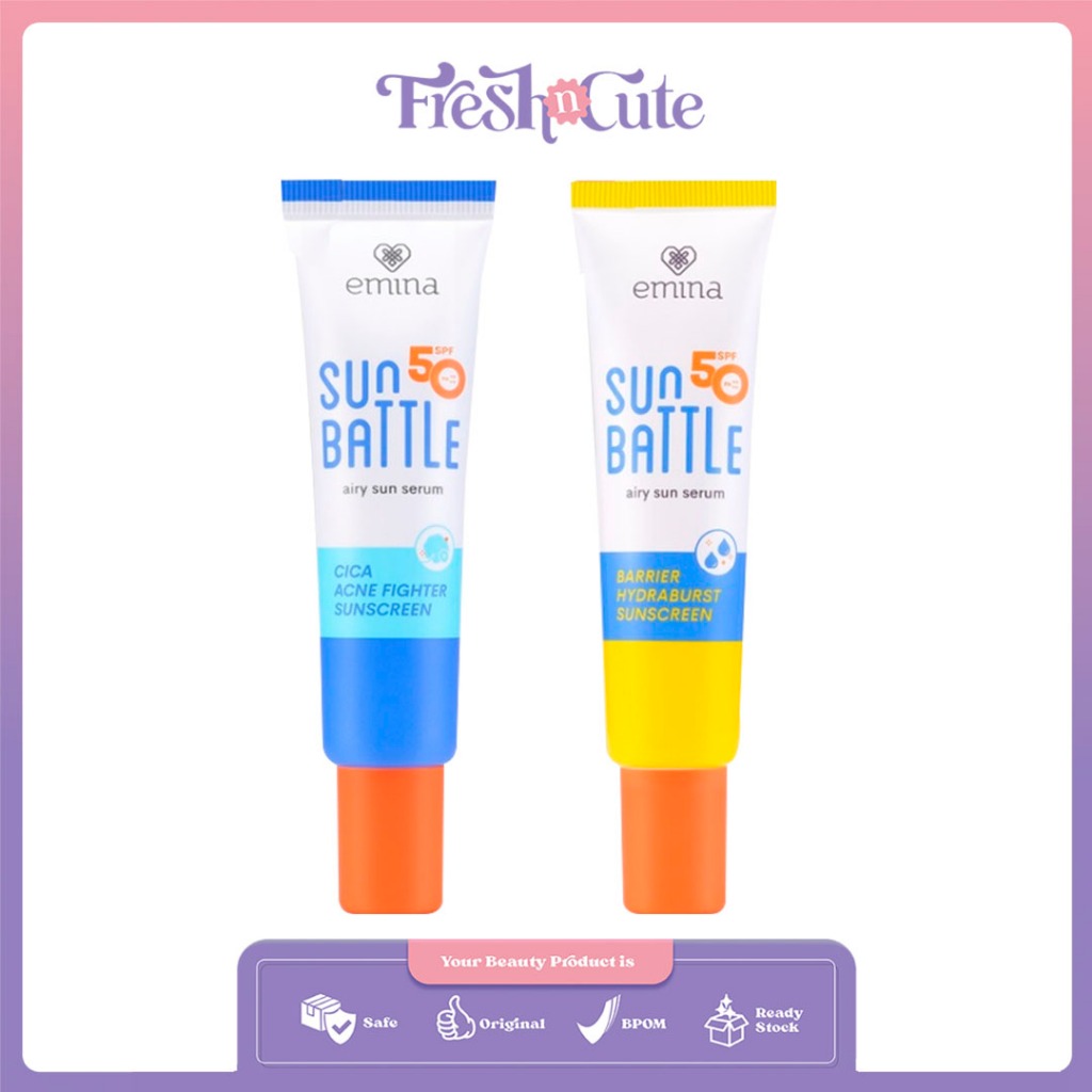 Jual EMINA - Sun Battle Barrier Hydraburst Sunscreen | Cica Acne ...