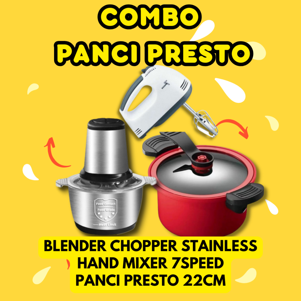 Jual SENEN COD COMBO PRESTO 3IN1 (PRESTO, MIXER, CHOPPER) | Shopee ...