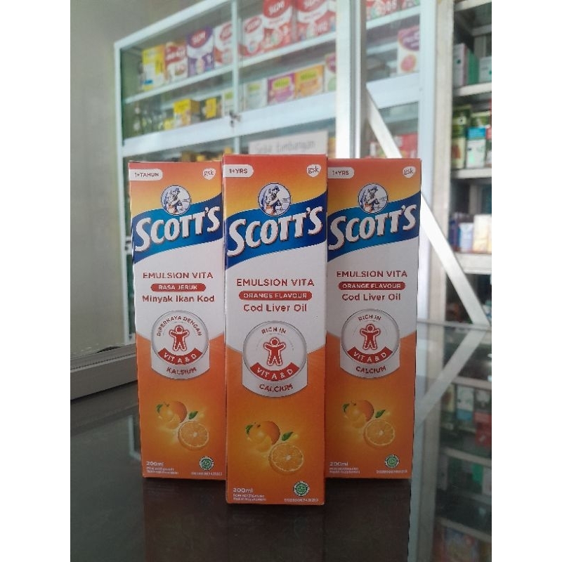 Jual Scott's Emulsion Vita Orange 200 ml/ vitamin anak sirup/ membantu ...