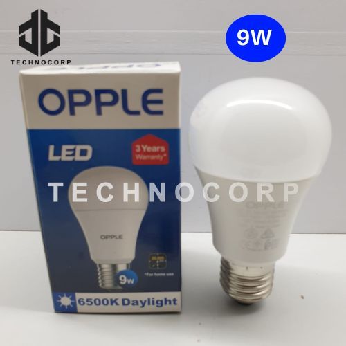 Jual LAMPU LED OPPLE 9W / BOLA PUTIH KUNING 9 WATT DAYLIGHT 6500K 3000K ...