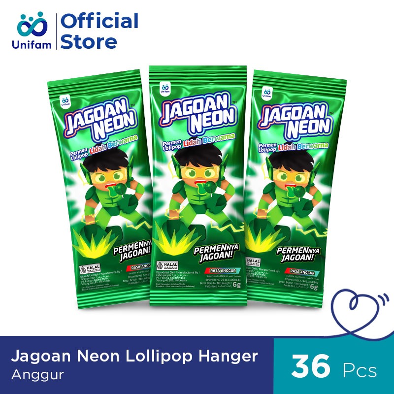 Jual Jagoan Neon Permen Lolipop Rasa Buah Berwarna - Fruit Candy 1 Bag ...