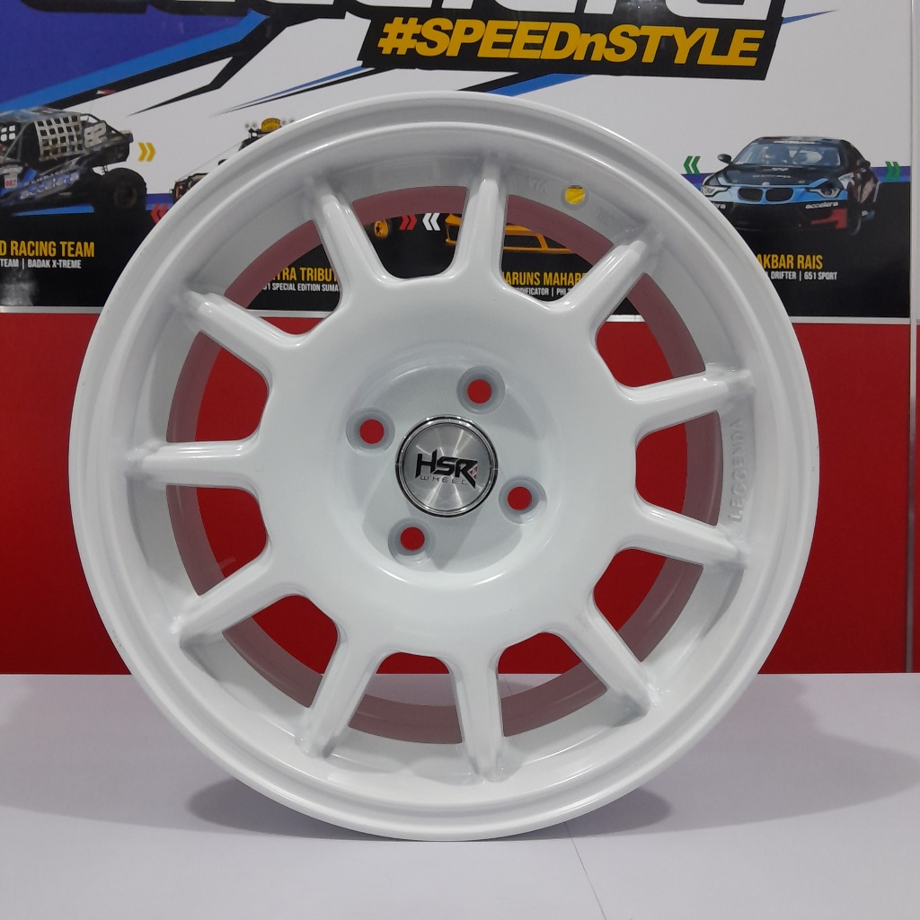 Jual velg mobil brio agya soluna ring 15 HSR baut 4x100 warna putih jual velg ring 15 murah ...