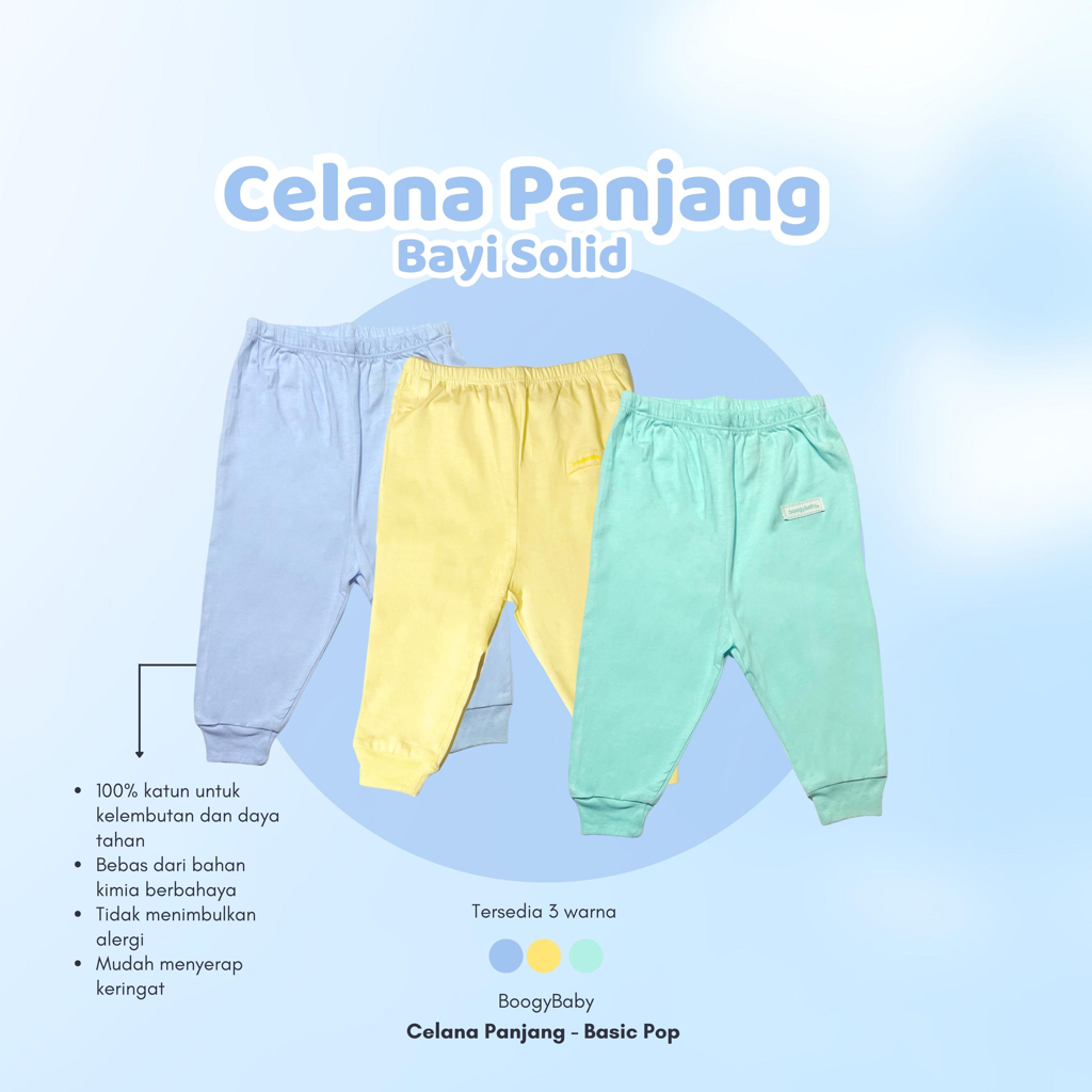 Jual Boogybaby - Celana Panjang Newborn Basic Solid (0 - 6 Bulan) Pants ...