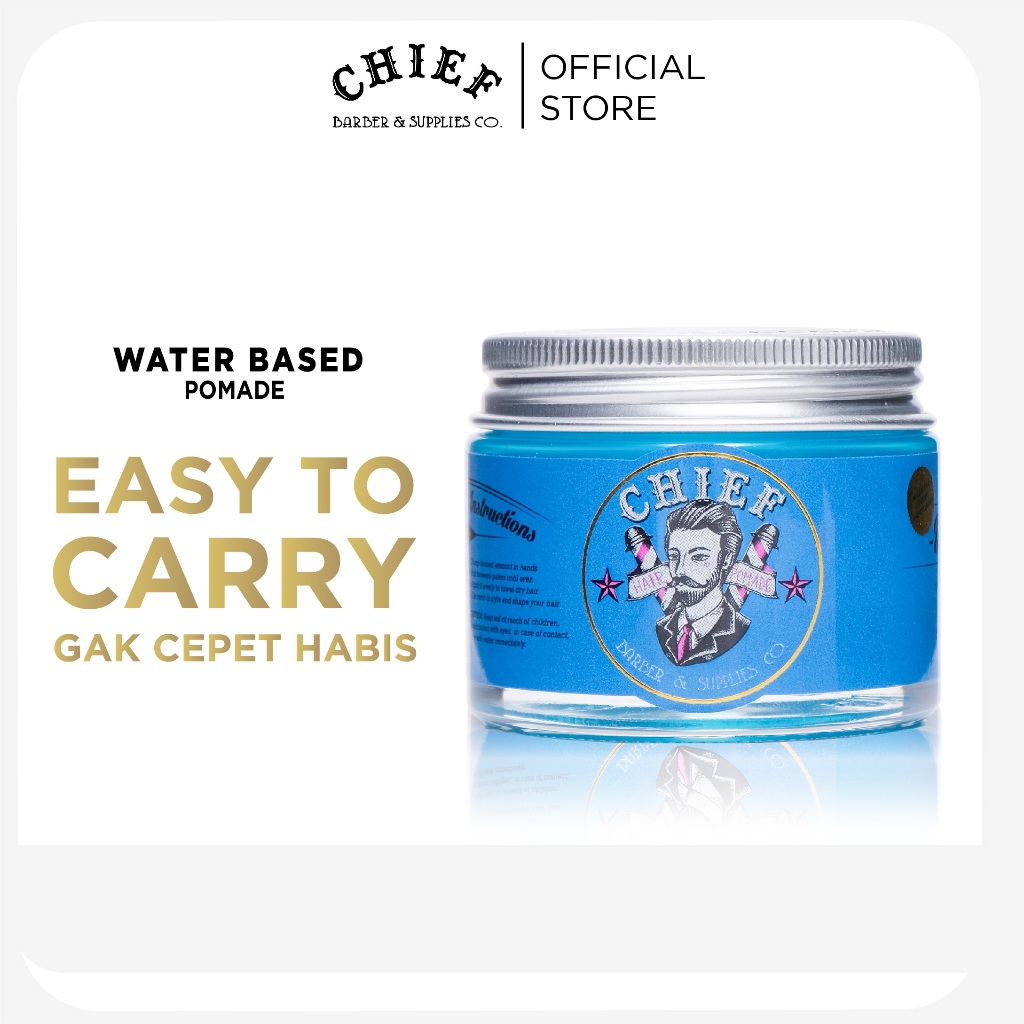 Jual CHIEF Blue 2,12oz | 60gr - Pomade Water Based | Shopee Indonesia