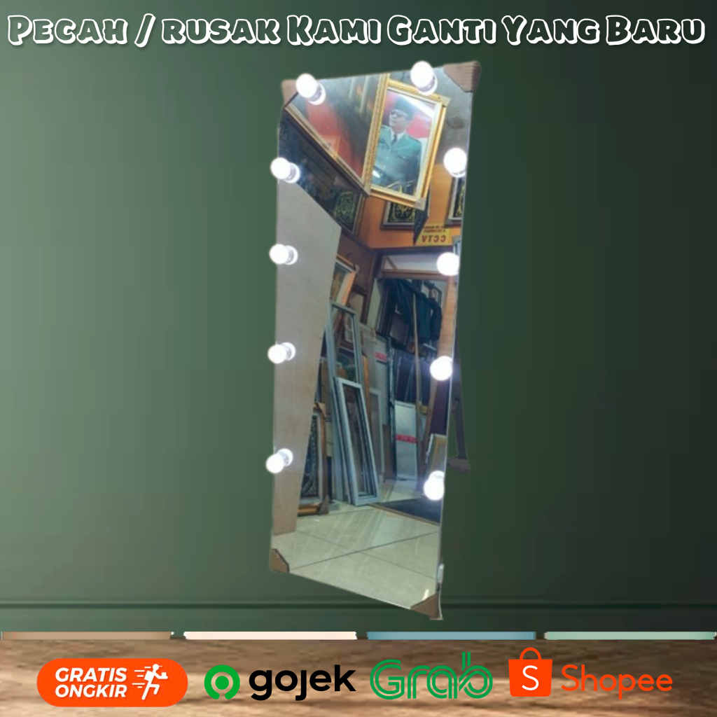 Jual Standing Frameless Ukuran 45 x122 Full Kaca Lampu / Standing ...