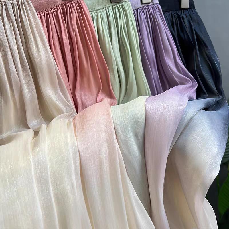 Jual Bevy Rok Korea Shimmer Silk Import Gradasi Maxi Panjang | Shopee ...