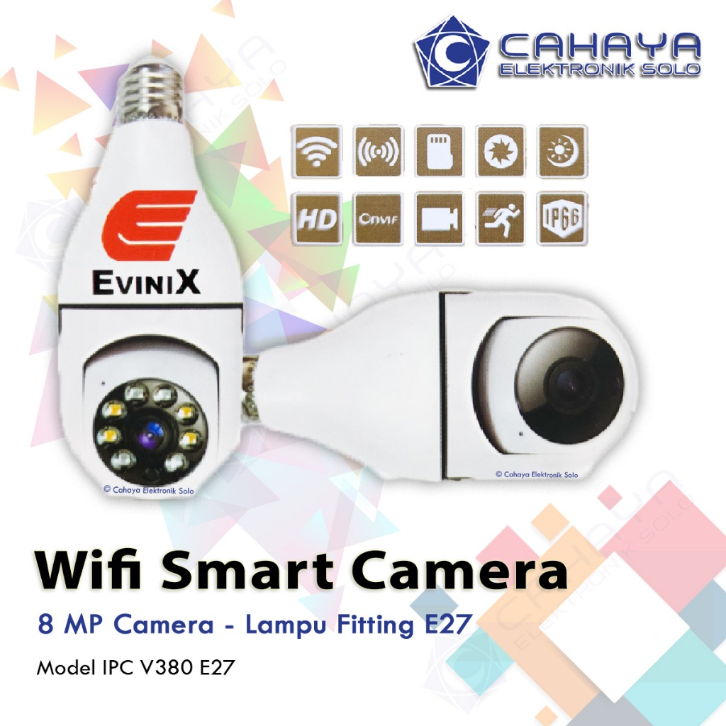 Jual Lampu WIFI Smart Camera 8MP HD - Bohlam Dudukan Soket E27 V380PRO IP Langsung pasang ...
