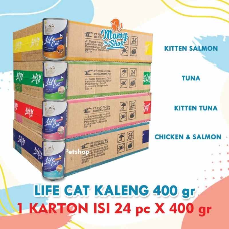 Jual LIFE CAT KALENG 400 GR 1 DOS ISI 24 X 400 GR | Shopee Indonesia