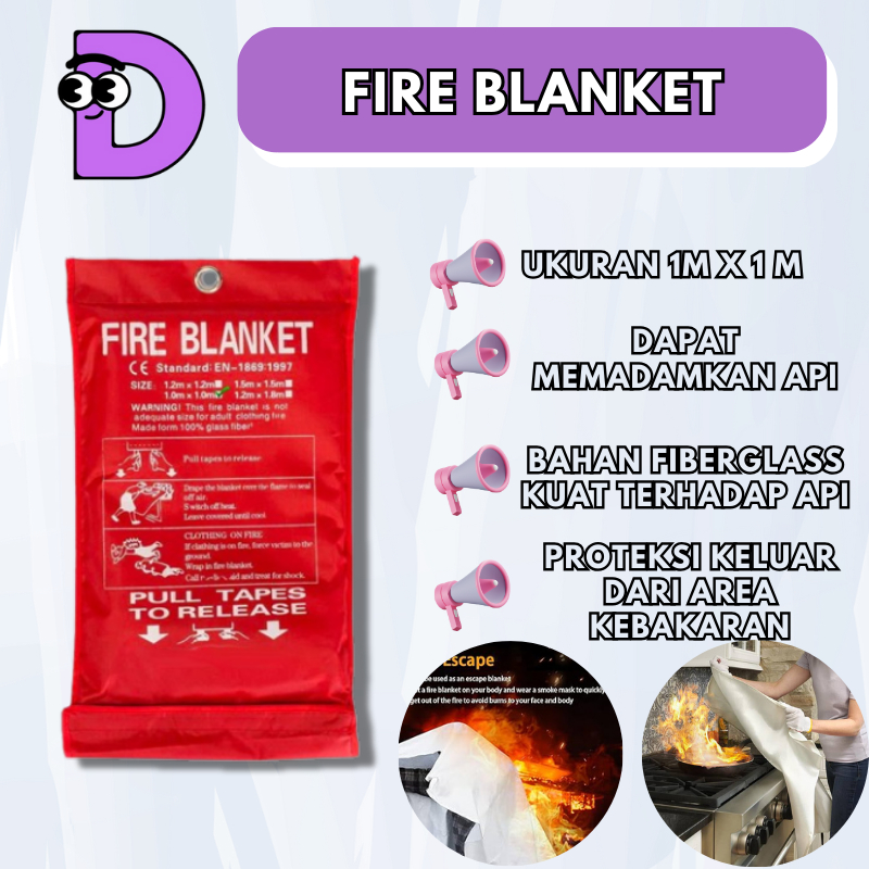 Jual Fire Blanket - Selimut Anti Api - Selimut pemadam kebakaran 1 x 1 ...