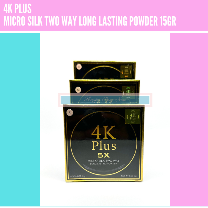 Jual 4K PLUS MICRO SILK TWO WAY LONG LASTING POWDER SPF 30PA++ Vit E ...