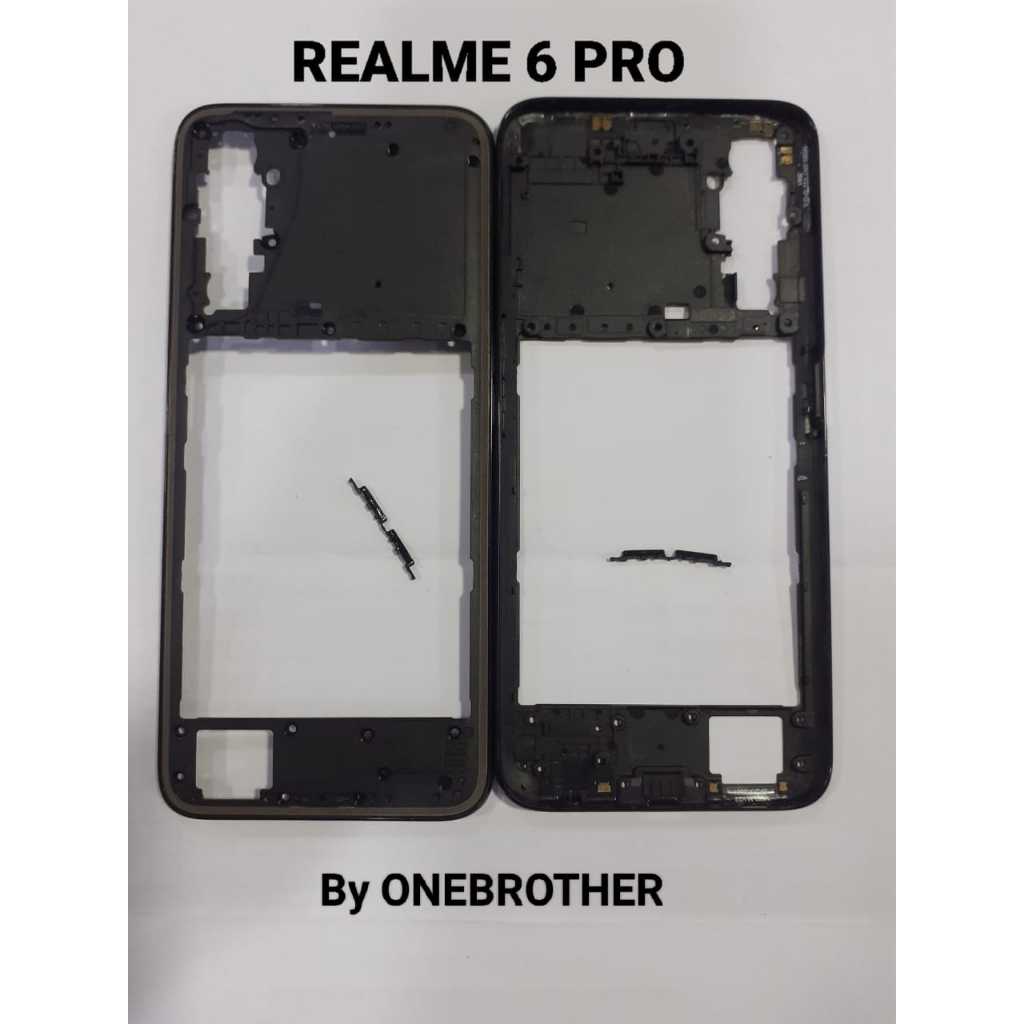 Jual MIDDLE FRAME TULANG TENGAH BEZEL BEZZEL LCD REALME 6 PRO BLACK ...