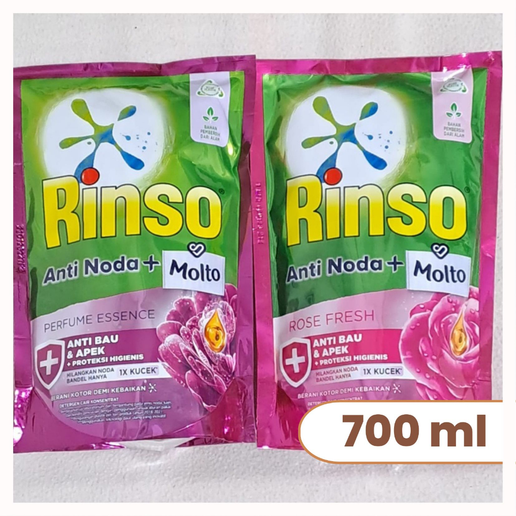 Jual Rinso Cair Anti Noda + Molto 700 ml / Deterjen Cair Konsentrat ...