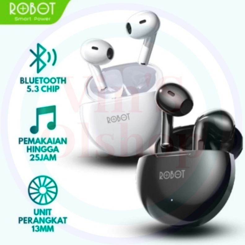Jual GARANSI 1 TAHUN HEADSET BLUETOOTH ROBOT T50 AIRBUDS TWS WIRELESS ...