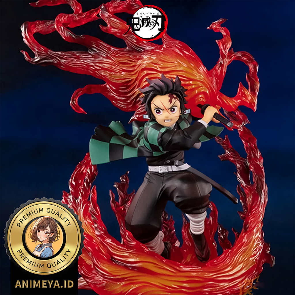 Jual Action Figure Kimetsu No Yaiba Demon Slayer Tanjiro Pedang Api ...