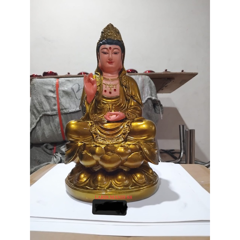 Jual Patung Dewi Kwan im/Guan yin/kwanim/guan im emas 12in fiber ...