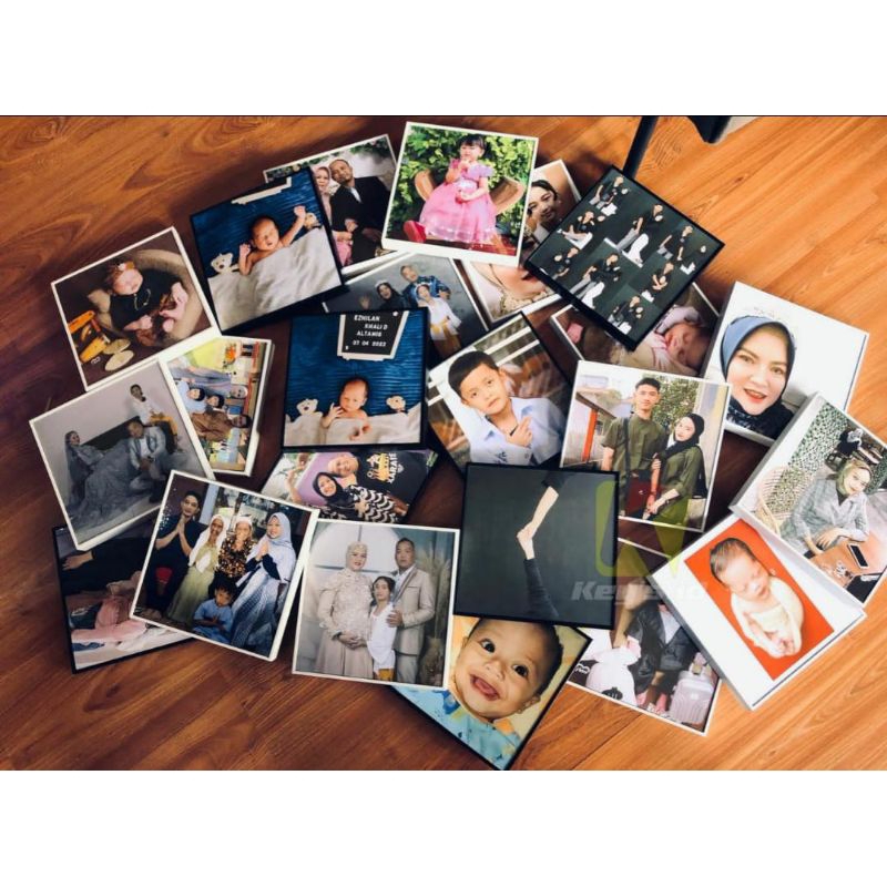 Jual [Paket 3 Pcs] Cetak Foto Block Bingkai Fiber, Photo Block Tinggal ...