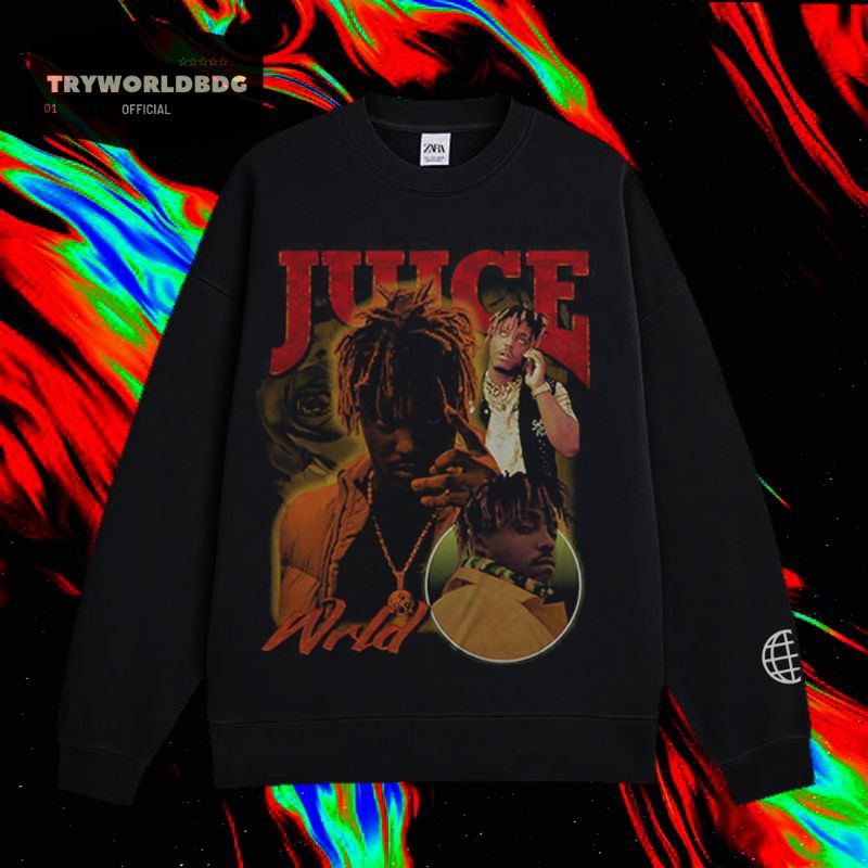 Jual TRYWORLDBDG OFFICIAL "JUICE WRLD" CREWNECK | SWEATER | HOODIE ...