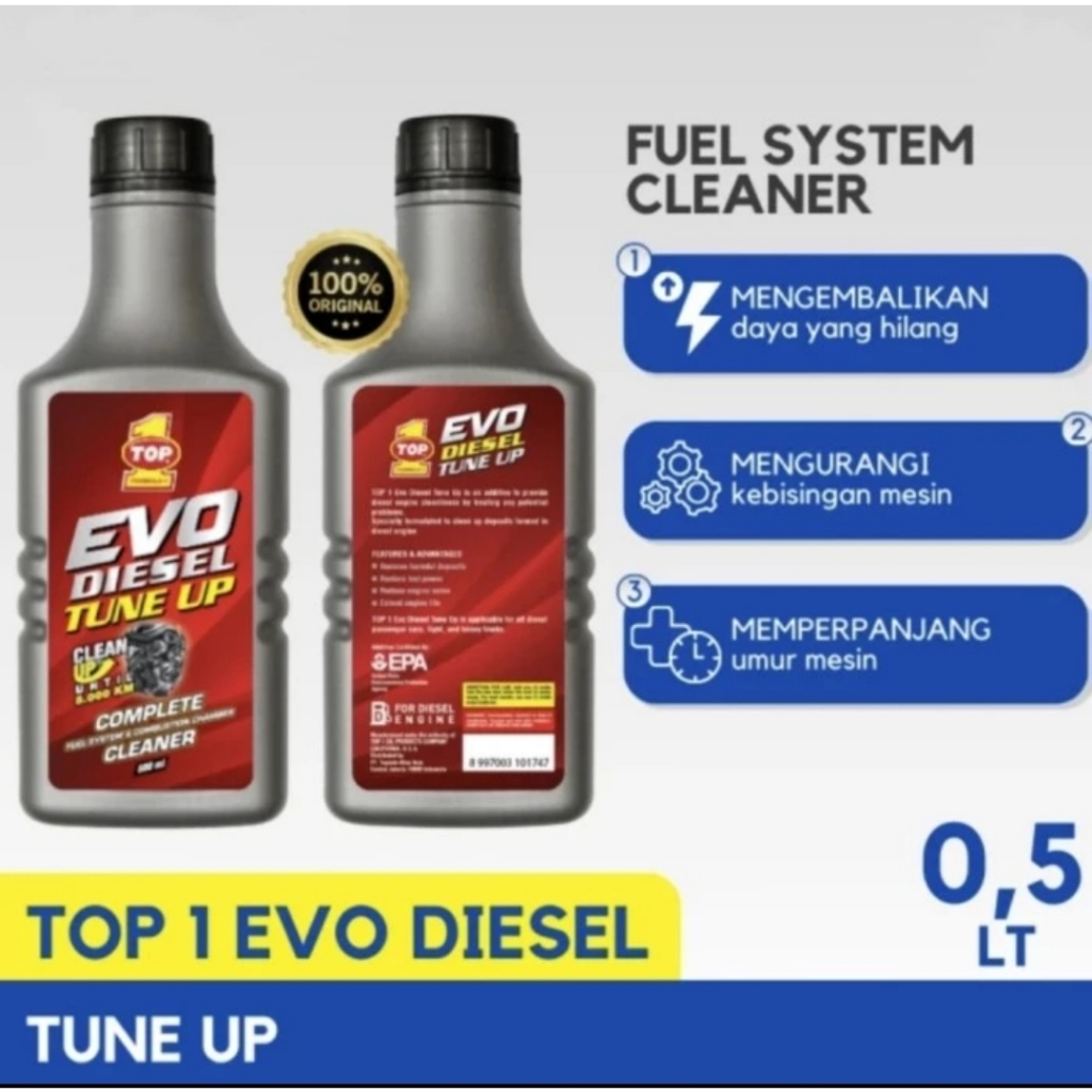 Jual TOP1 EVO Diesel Tune Up TOP 1 Fuel System Chamber Cleaner 500ml ...
