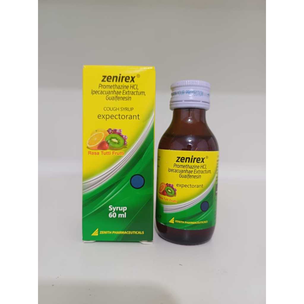 Jual Zenirex obat batuk berdahak dan alergi rasa tutti frutti (60ml ...