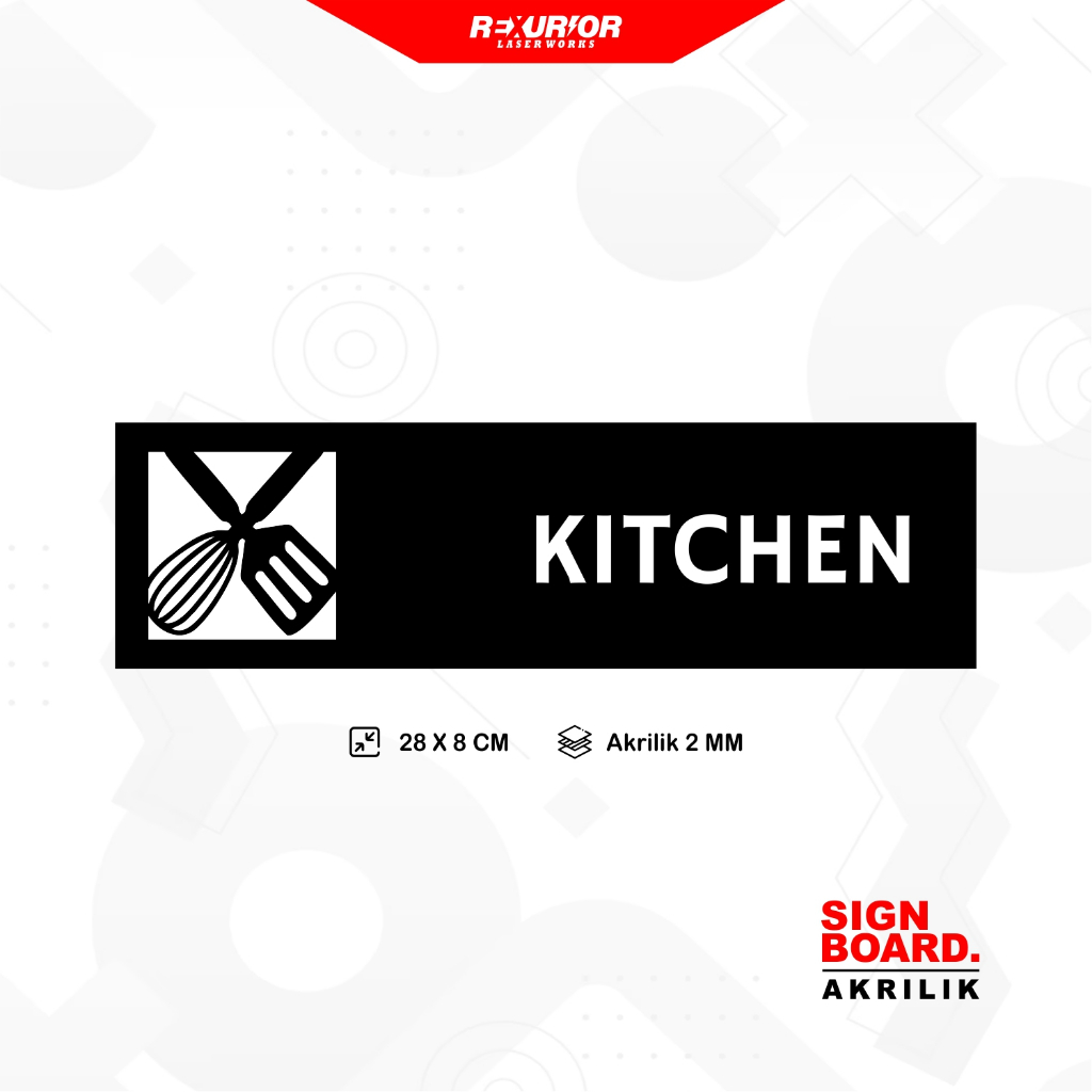 Jual Sign Akrilik Papan Tanda Kitchen Ukuran 28x8cm | Shopee Indonesia