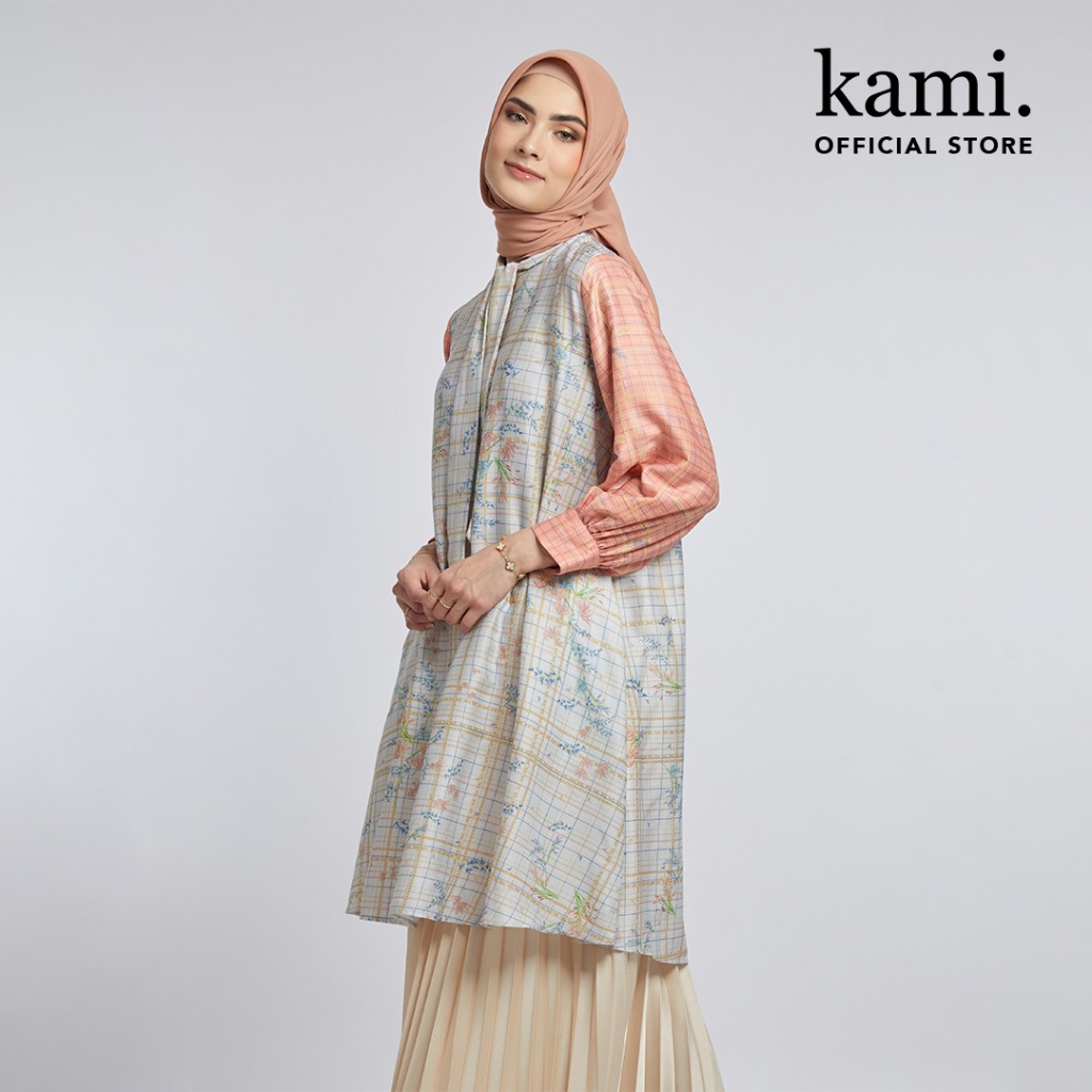 Jual Kami Dara Asymmetrical Tunic Atasan Lengan Panjang Wanita | Shopee ...