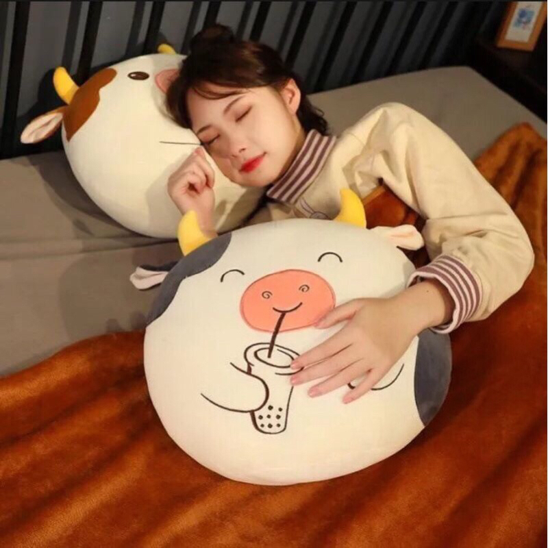 Jual Boneka sapi hitam cokelat Sit Cow Cute cow moo moo LUCU/Bantal ...
