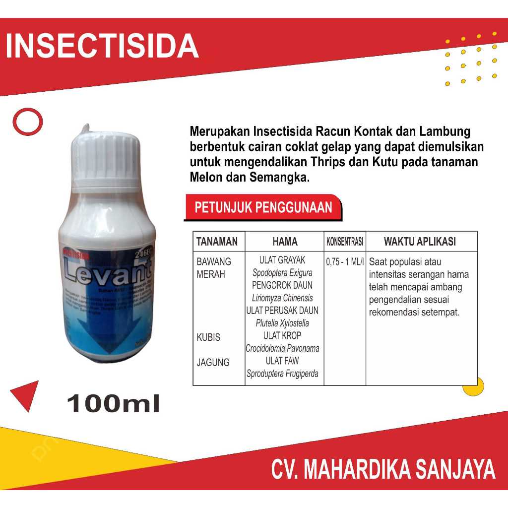 Jual Insectisida Lavent 246EC 100ml BA Abamectin 36g/l dan Triazofos ...
