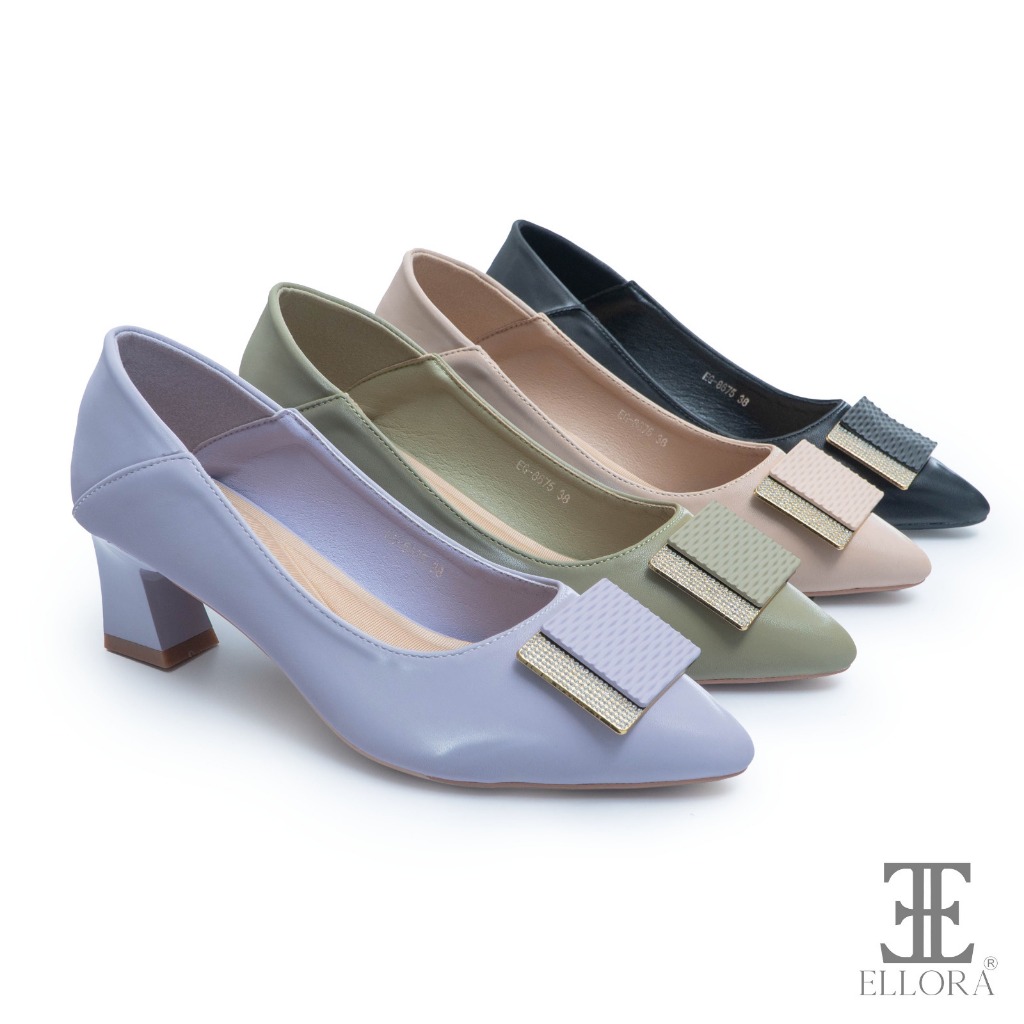 Jual ELLORA EG-8675 Sepatu Heels Wanita Kerja 5.5cm Import | Shopee ...