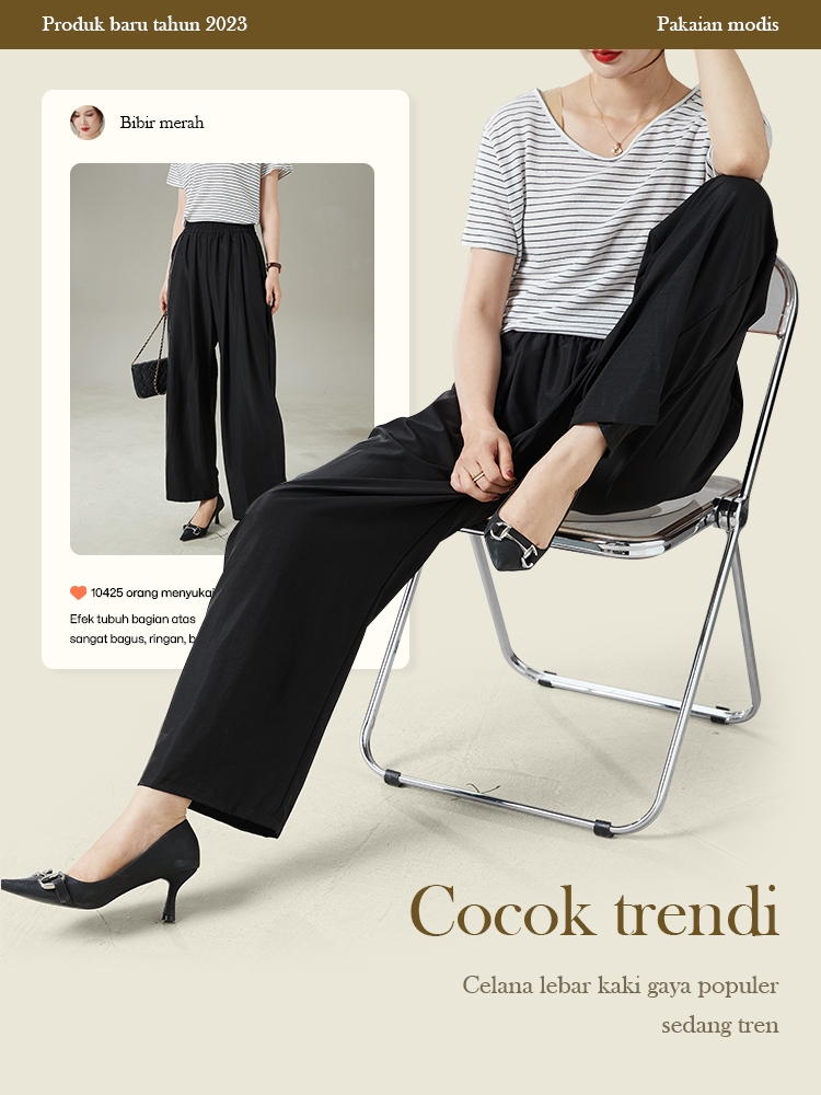 Jual Kulot Lipit Premium / Kulot Lipit Pinggang Tinggi / Celana Wanita ...