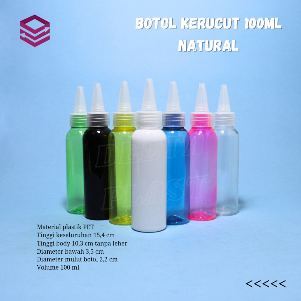 Jual Botol Tinta 100 ml / Botol kerucut 100 ml / Kerucut natural ... Jual Botol Tinta 100 ml / Botol kerucut 100 ml / Kerucut natural ...