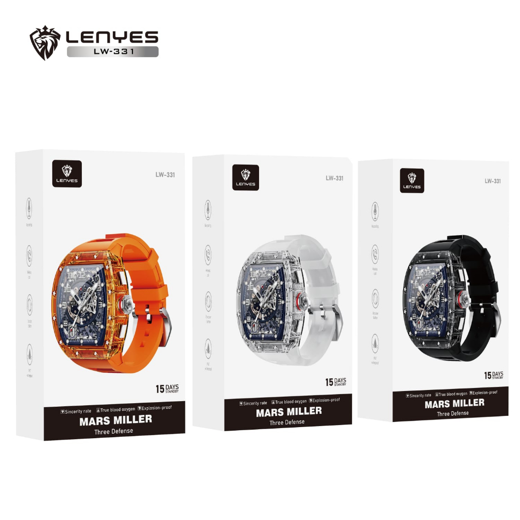 Jual LENYES LW-331 / SMART WATCH IP67 UK 1.86 inci Sport Heart Rate Blood Oxygen Touch Screen ...